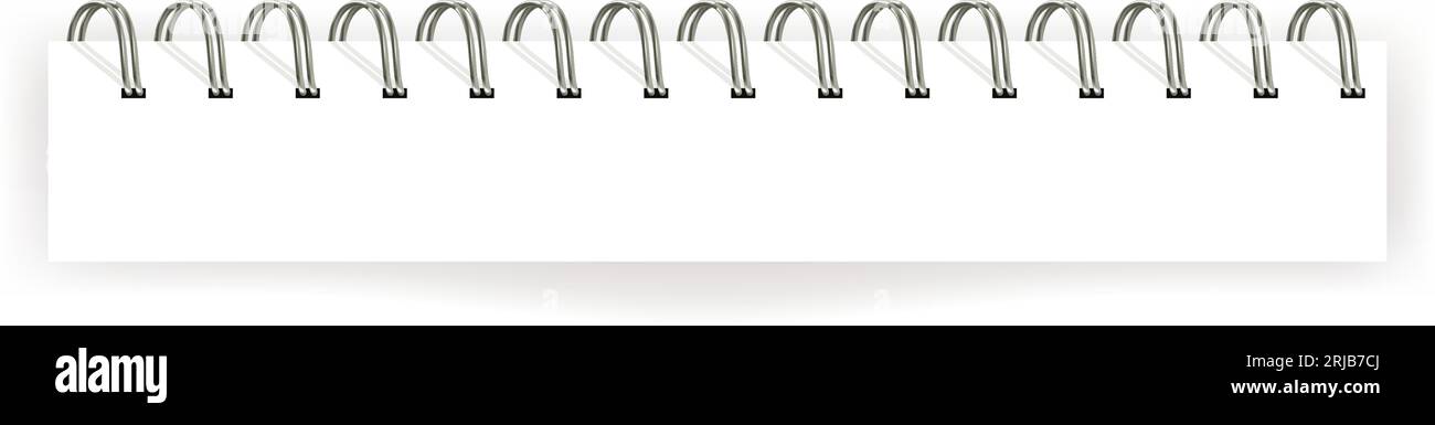 Paper binder, metal wire on pages of notebook Stock Vector Image & Art ...