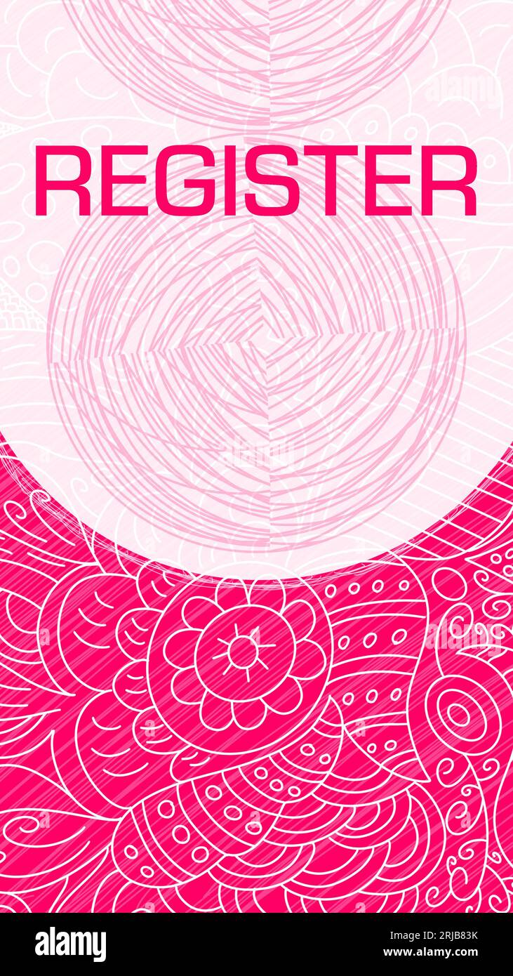 Register Pink Doodle Design Element Texture Background Vertical Text ...
