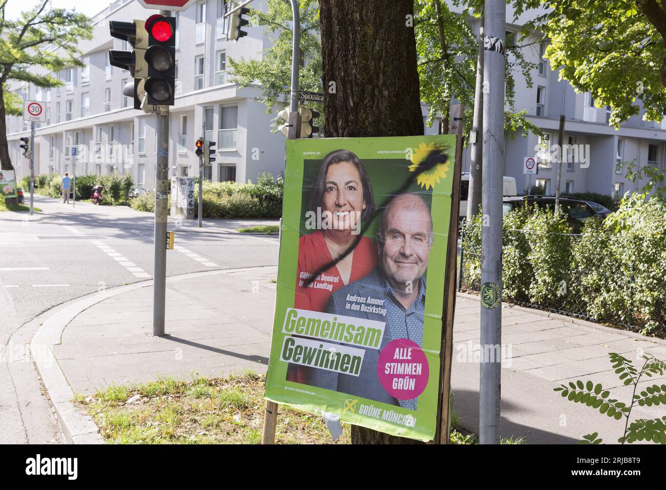 Green party billboard in Munich Stock Photo - Alamy