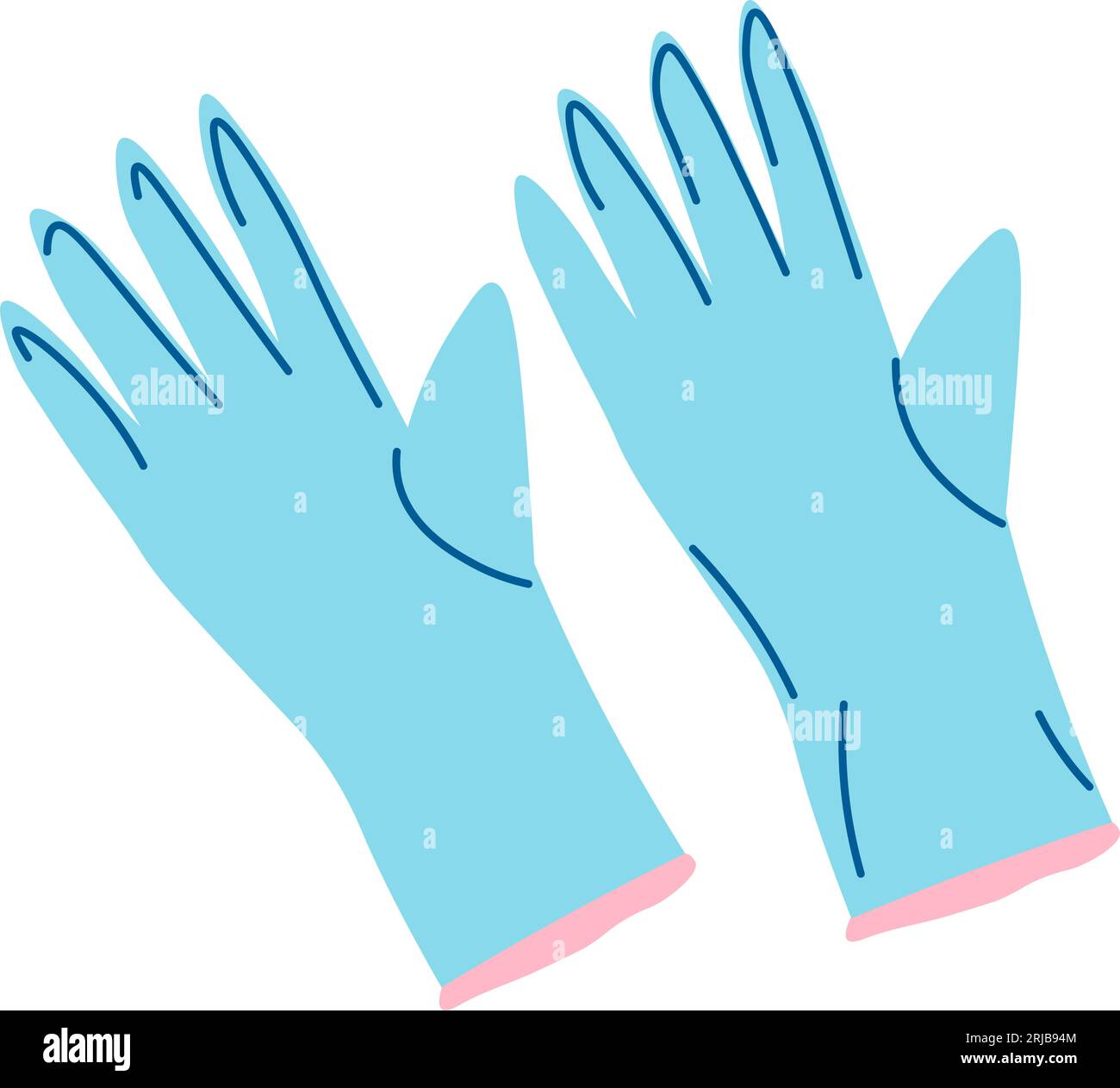 Rubber gloves for cleaning, home chores vector Stock Vector Image & Art ...