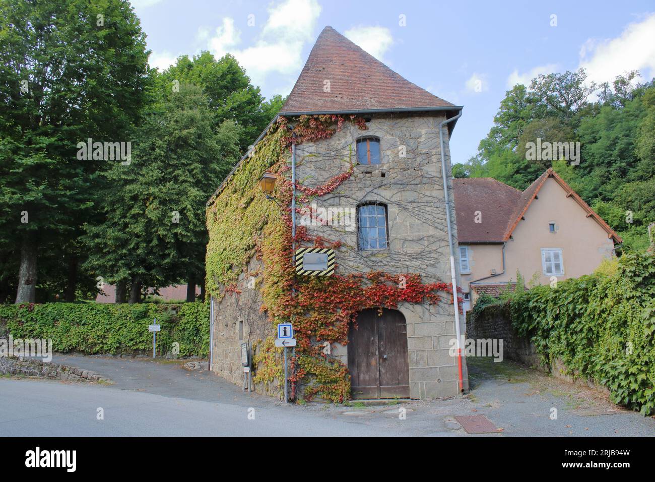Beautiful view of an ancient french building here located in the rural ...