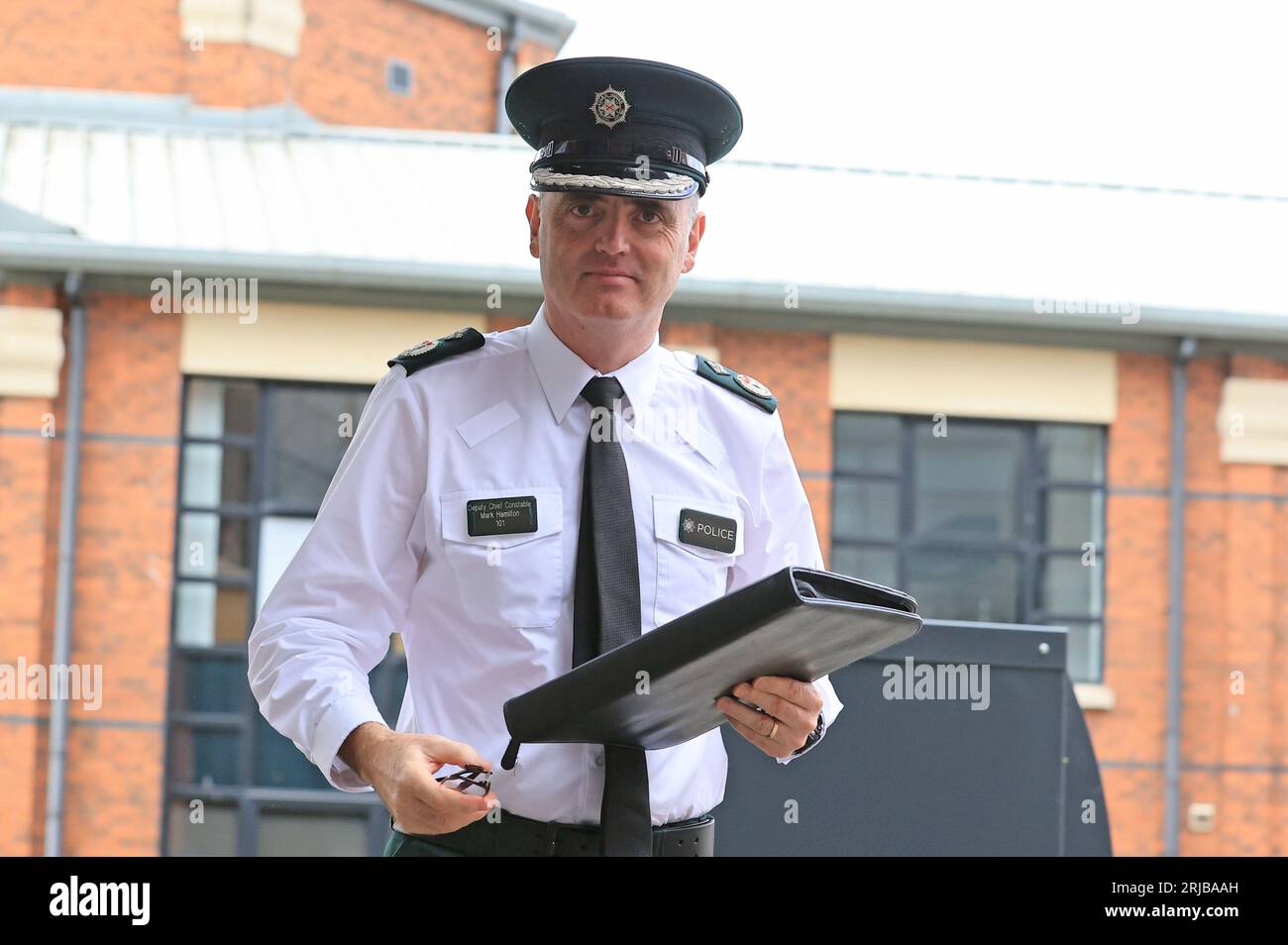 Deputy Chief Constable Mark Hamilton arrives for the monthly meeting of ...