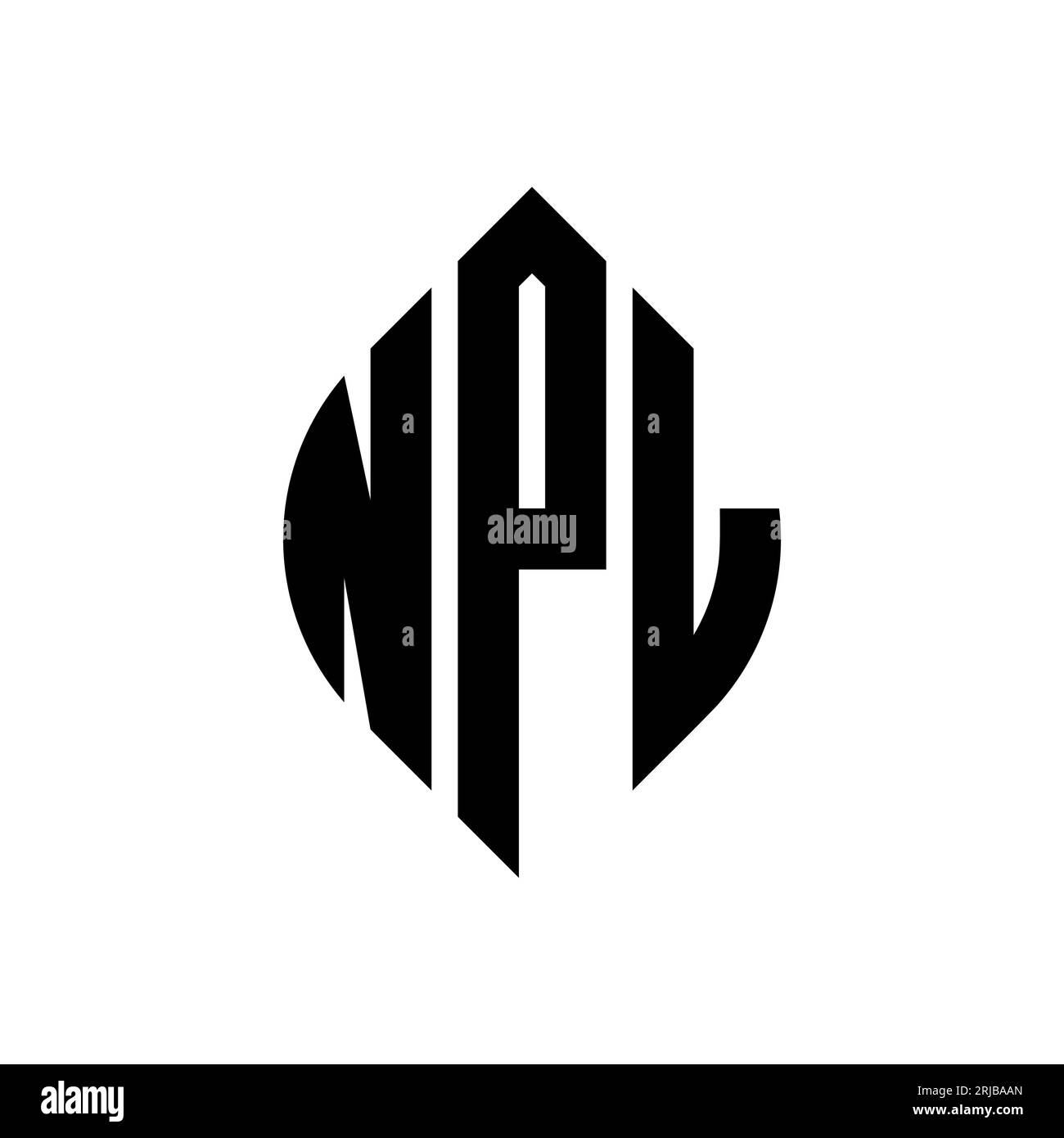 NPL circle letter logo design with circle and ellipse shape. NPL ...