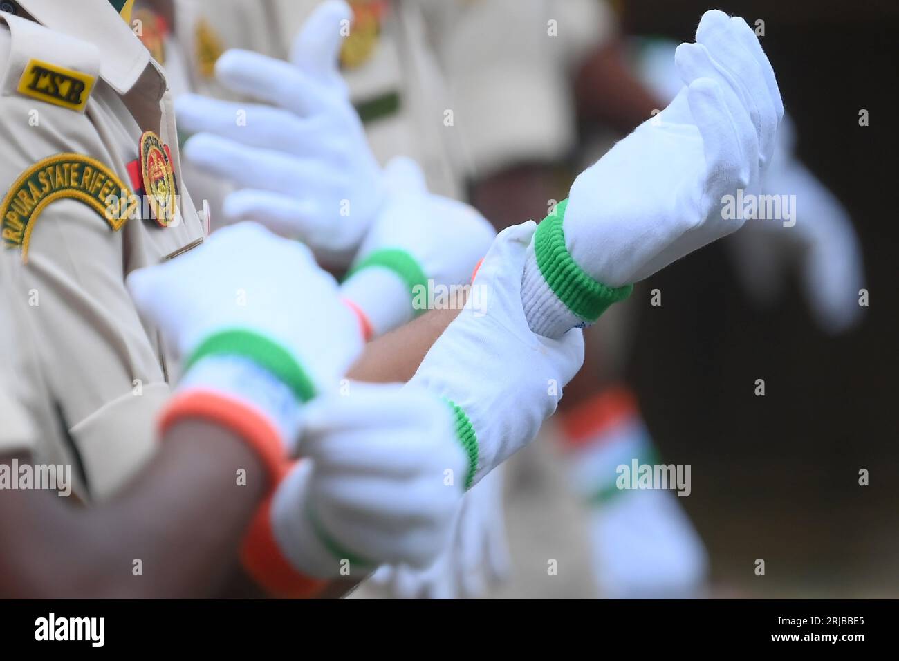 Soldiers of different platoons preparing for the 77th Independence Day ...