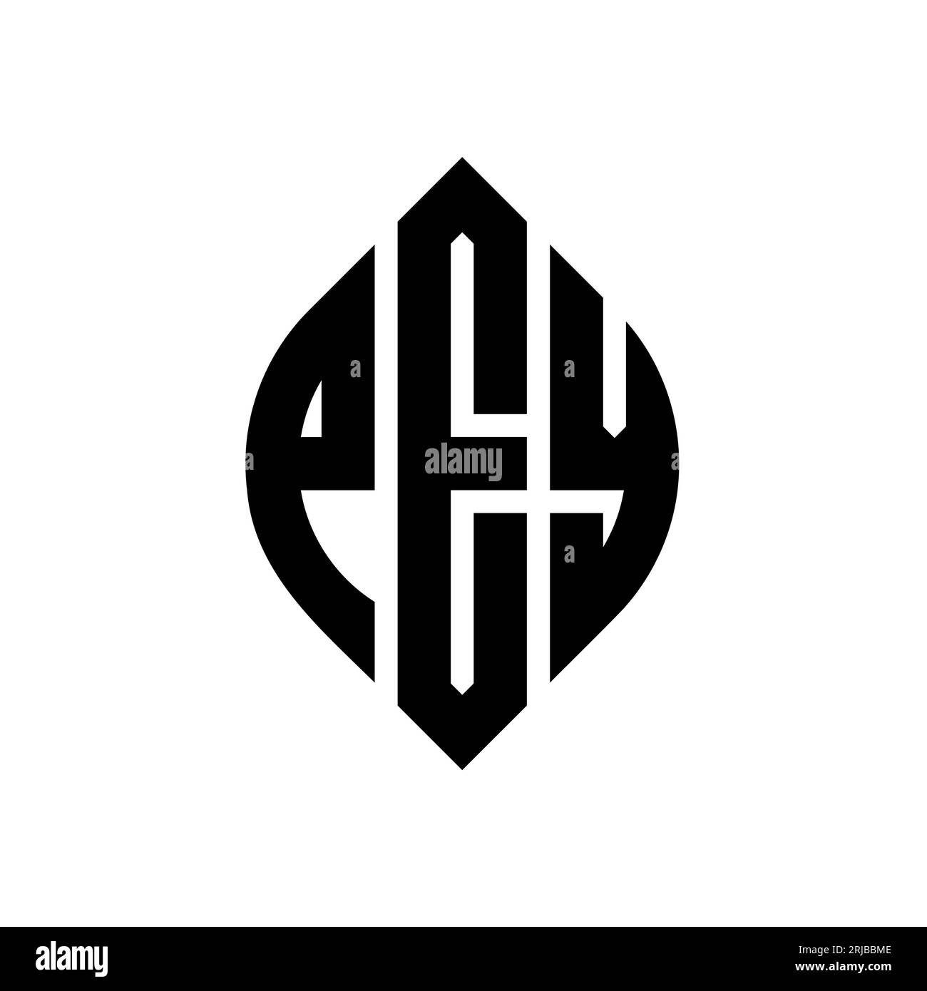 PEY circle letter logo design with circle and ellipse shape. PEY ...