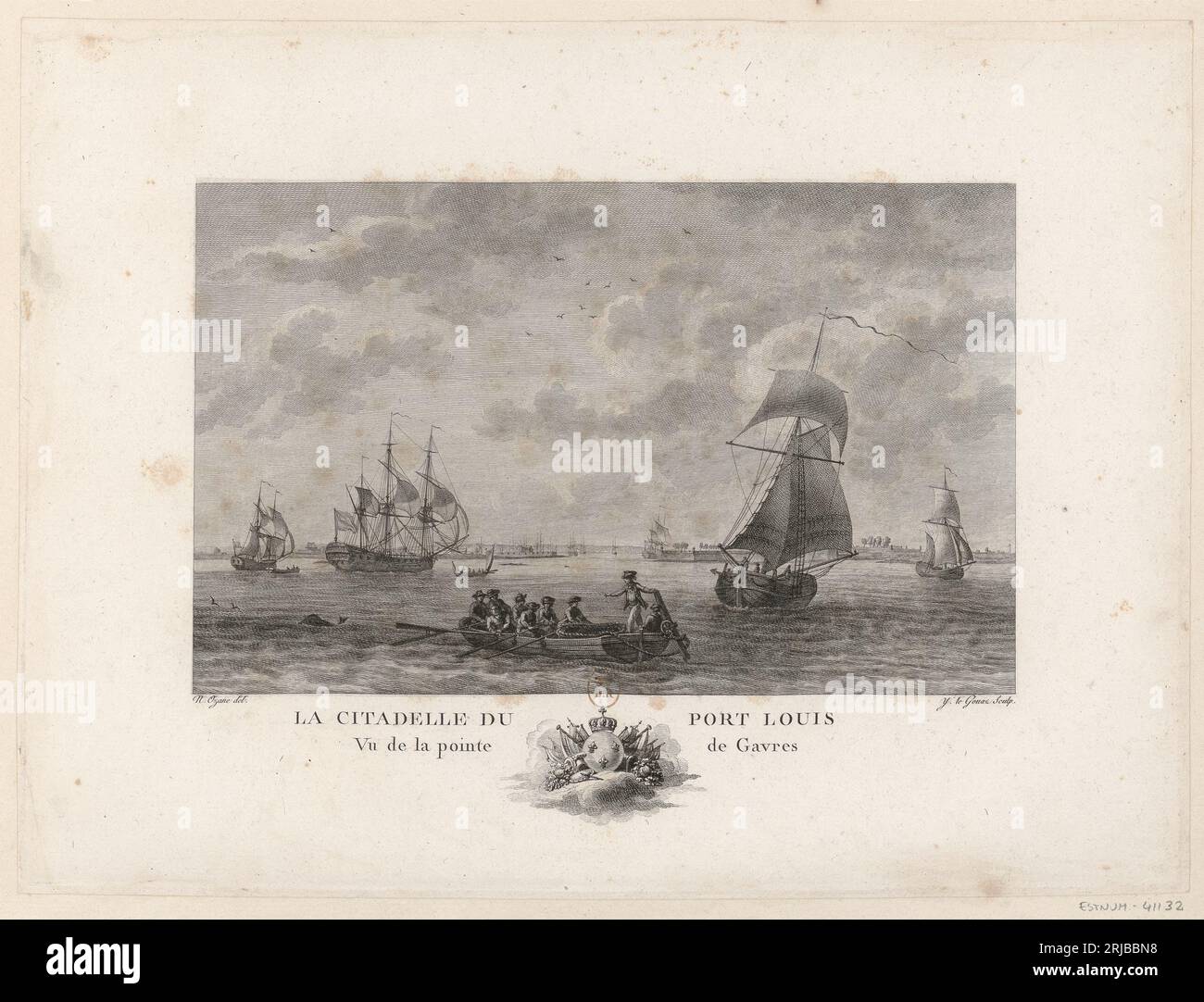 La Citadelle du Port Louis Vu de la pointe de Gâvres 1776 by Nicolas ...