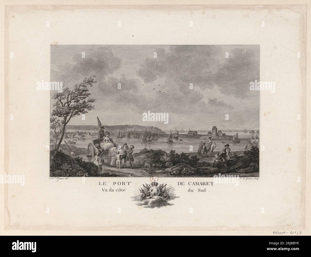 Le Port De Camaret Vu du côté du Sud 1776 by Nicolas Ozanne Stock Photo ...
