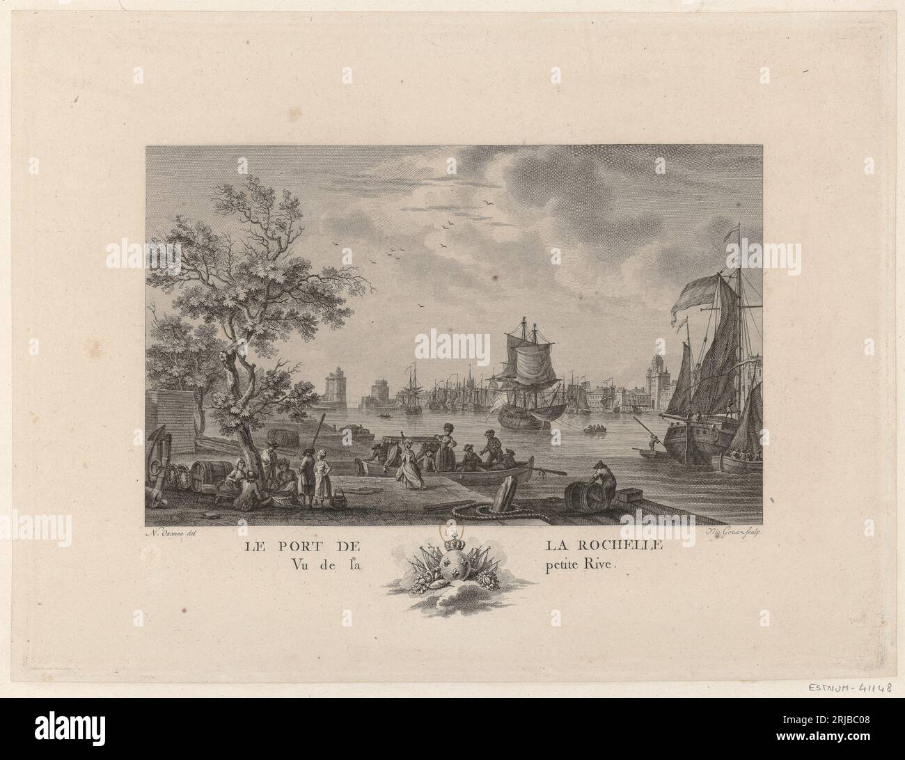 Le Port De La Rochelle Vu de la petite Rive 1776 by Nicolas Ozanne ...