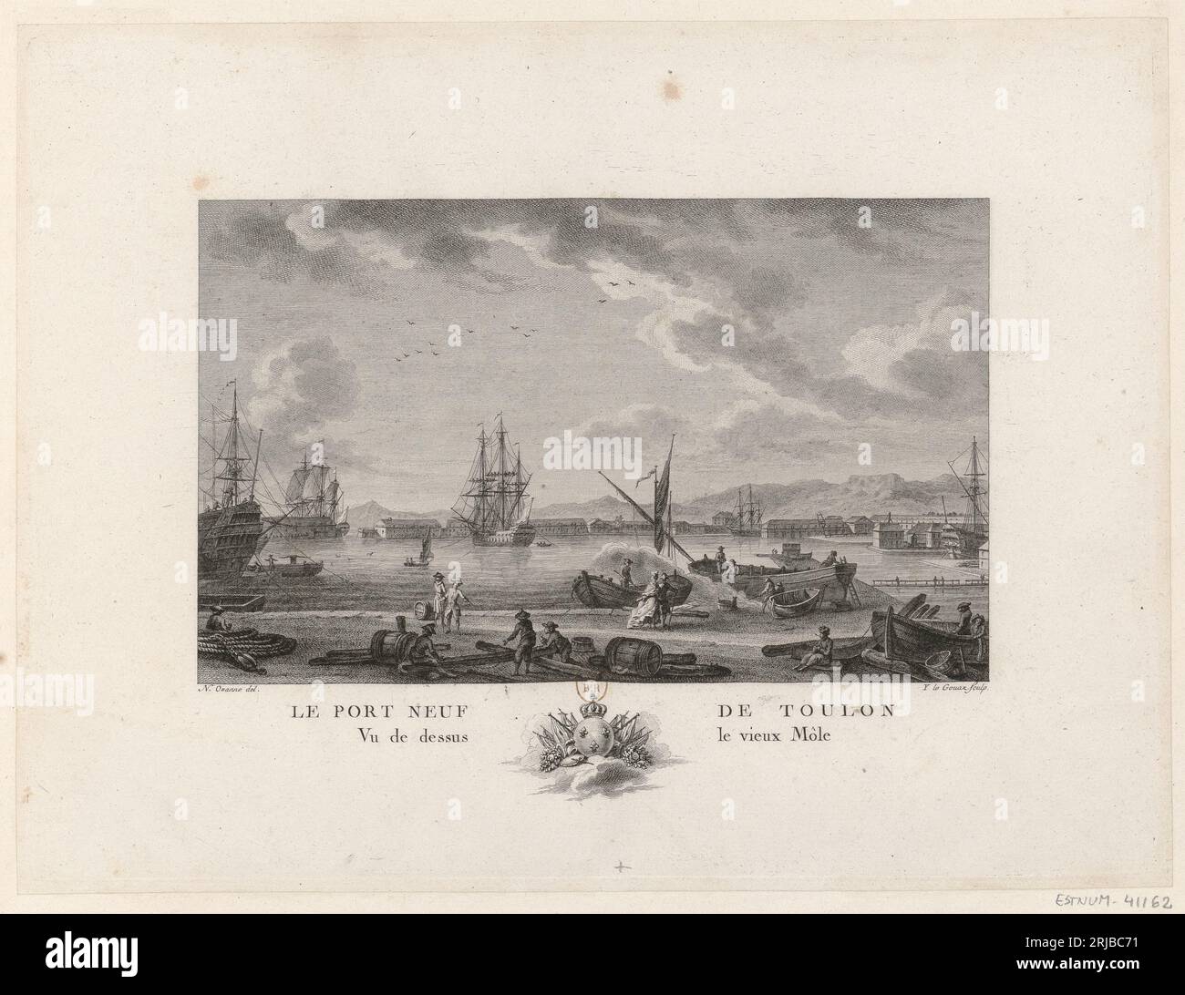 Le Port Neuf De Toulon Vu de dessus Le vieux Môle 1776 by Nicolas ...