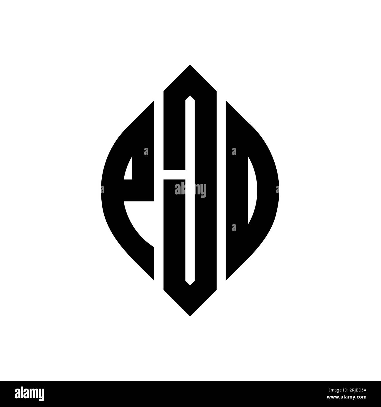 PJD circle letter logo design with circle and ellipse shape. PJD ...