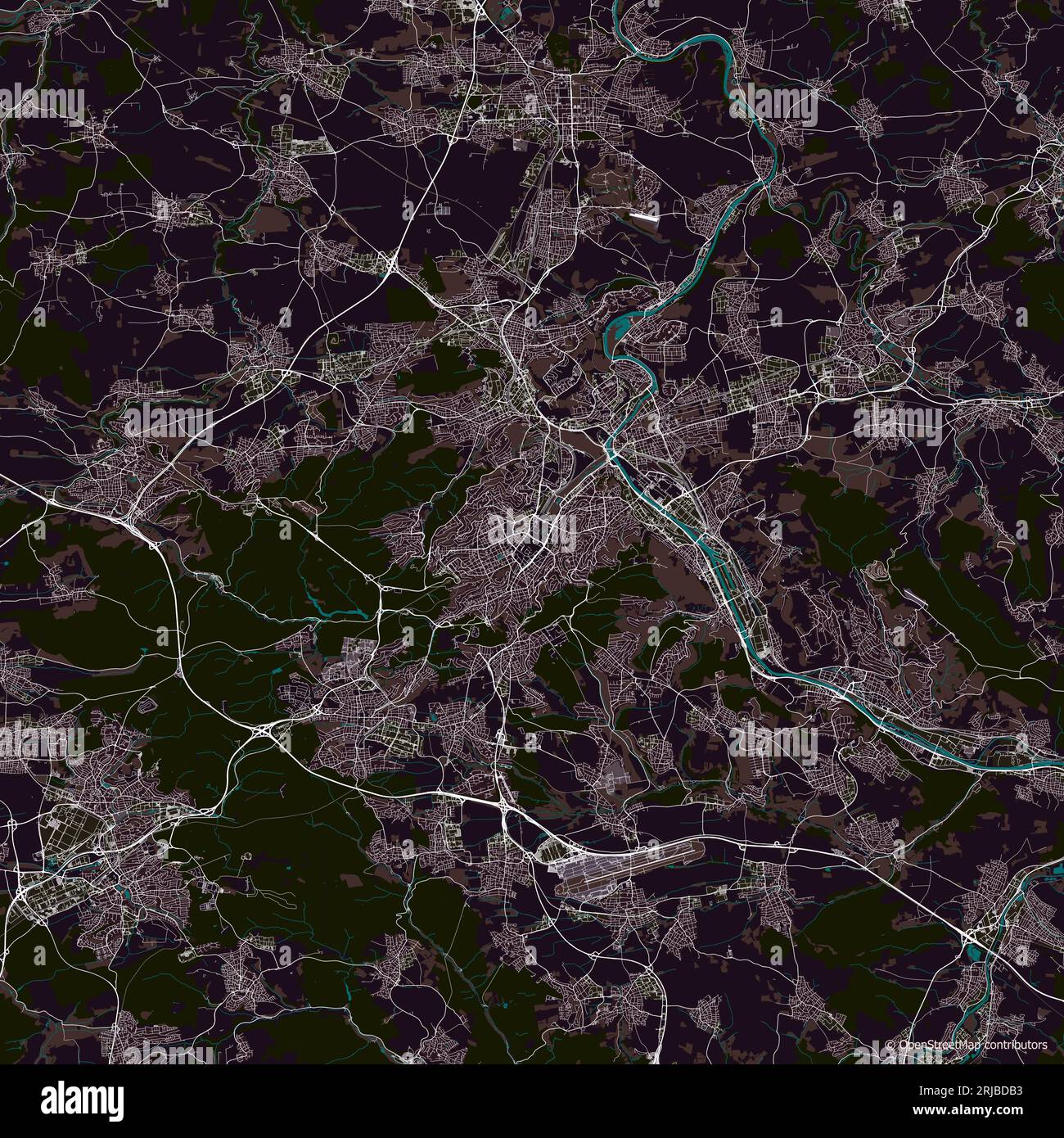 Vector city map of Stuttgart, Germany Stock Vector Image & Art - Alamy