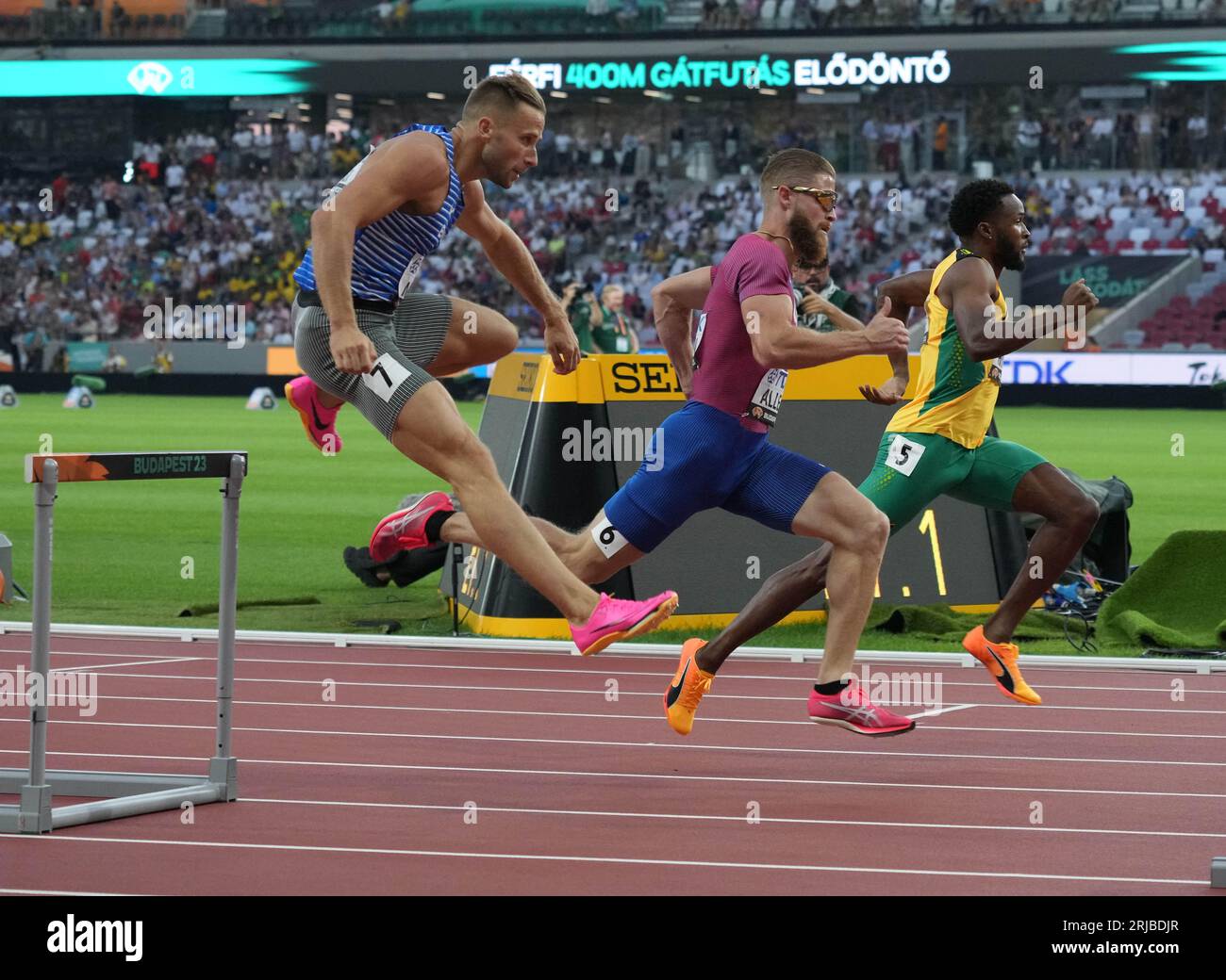 Budapest, Hungary. 21st Aug, 2023. CJ ALLEN of USA Semi-Final 400 ...