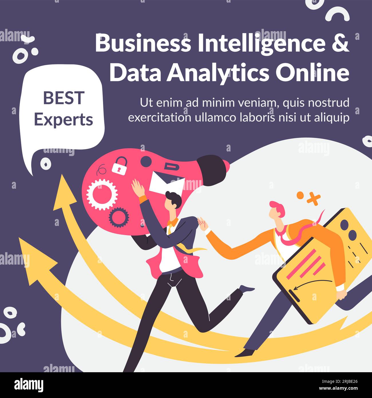 Business intelligence and data analytics online Stock Vector Image ...