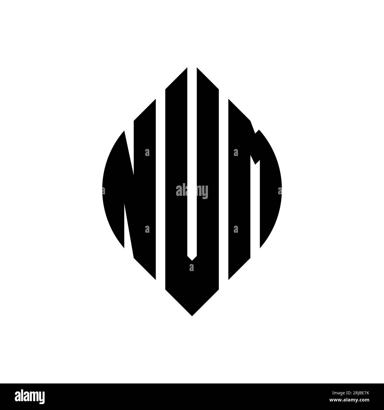 NVM circle letter logo design with circle and ellipse shape. NVM ...