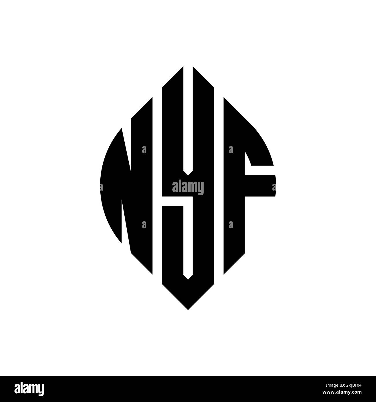 NYF circle letter logo design with circle and ellipse shape. NYF ...