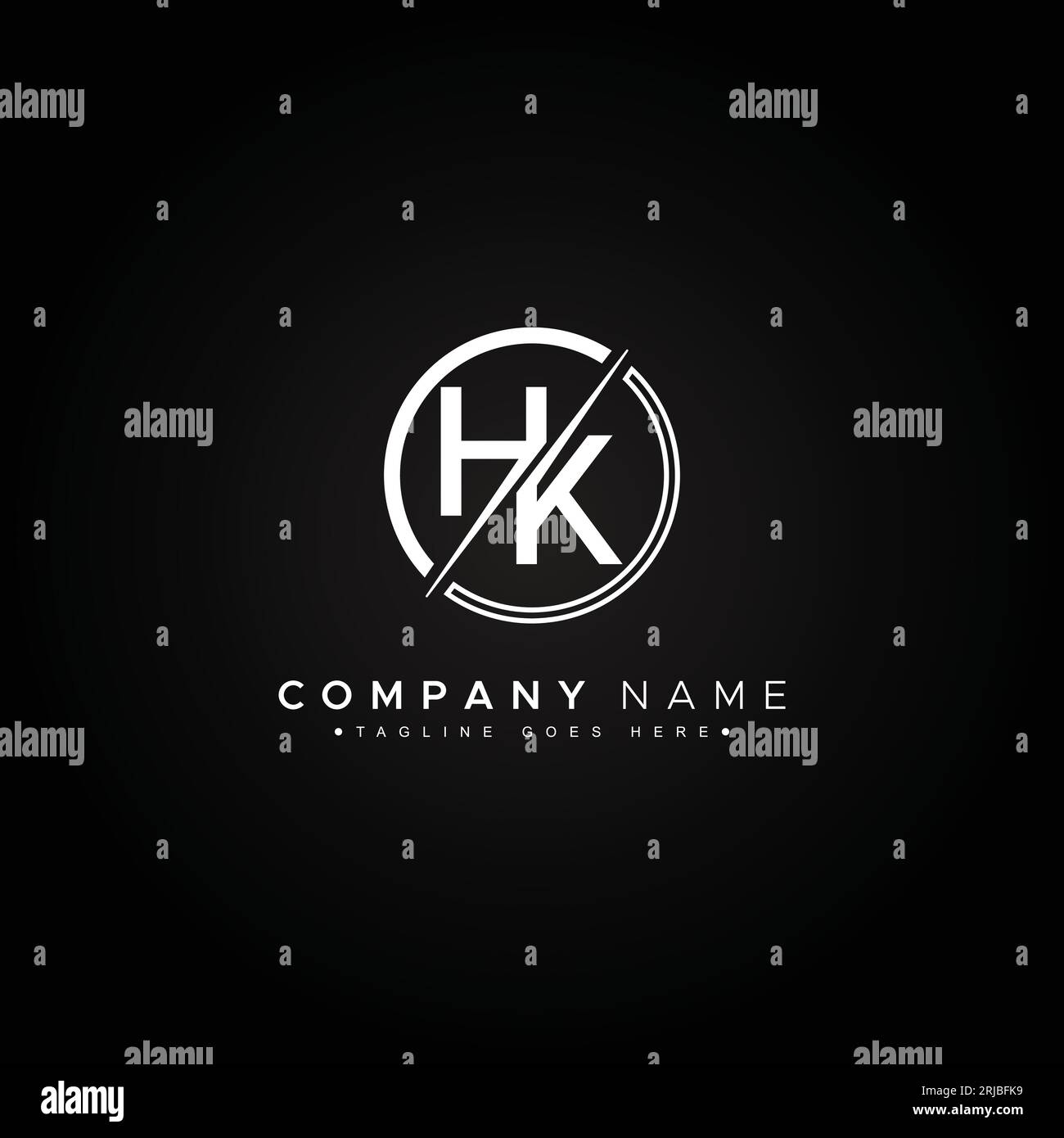 Vector Template for Initial Letter HK Logo - Elegant Monogram Logo for Alphabet H and K Stock ...