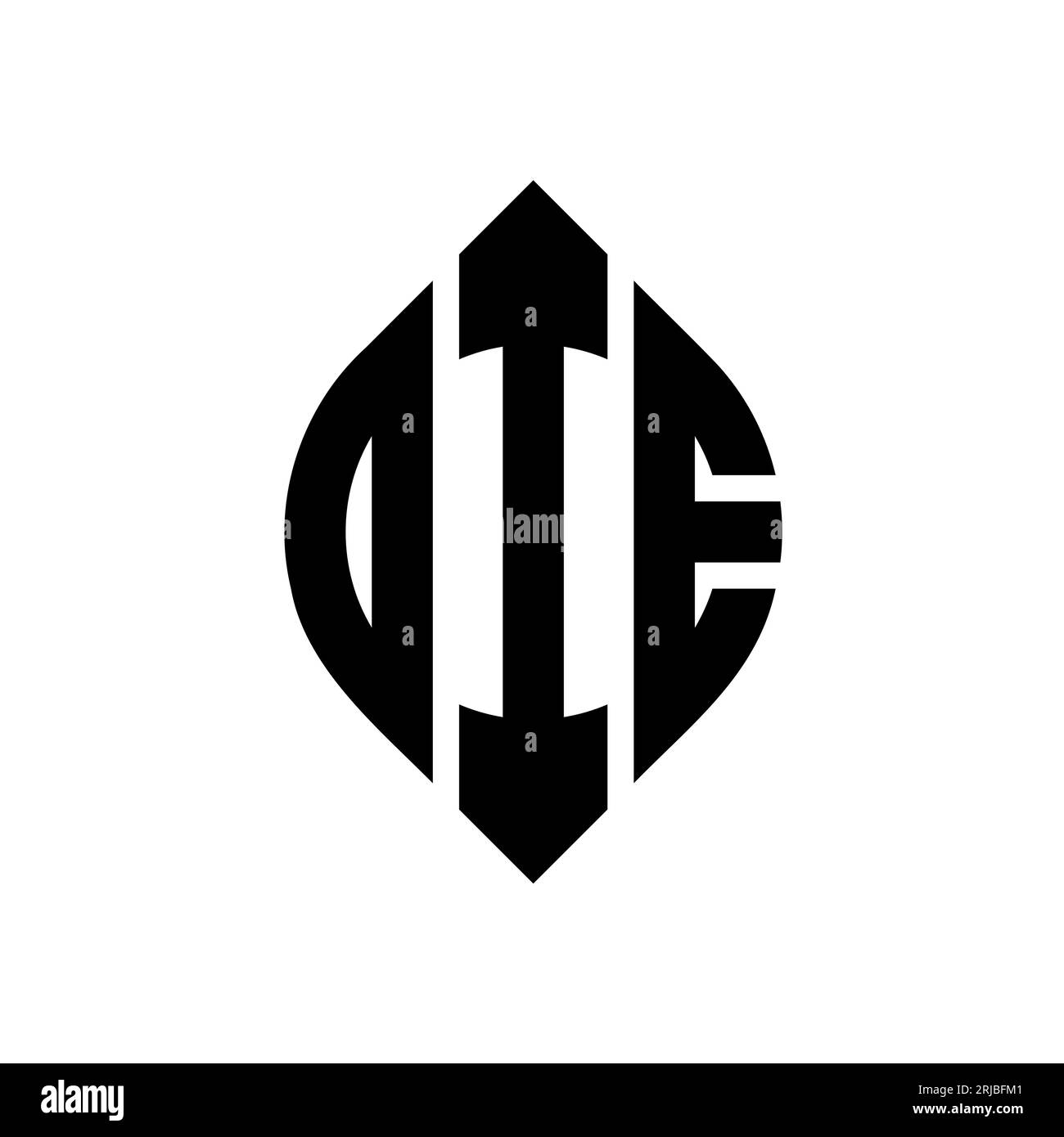 OIE circle letter logo design with circle and ellipse shape. OIE ...
