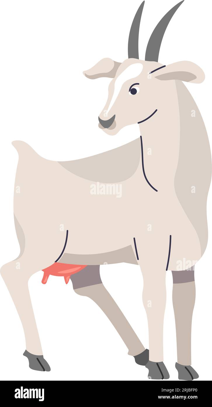 Goat domestic and farm animals, livestock vector Stock Vector Image ...
