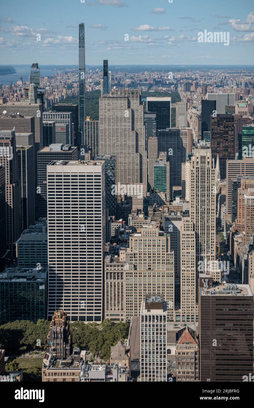 Midtown manhattan, aerial view, skyline, New York, USA Stock Photo - Alamy