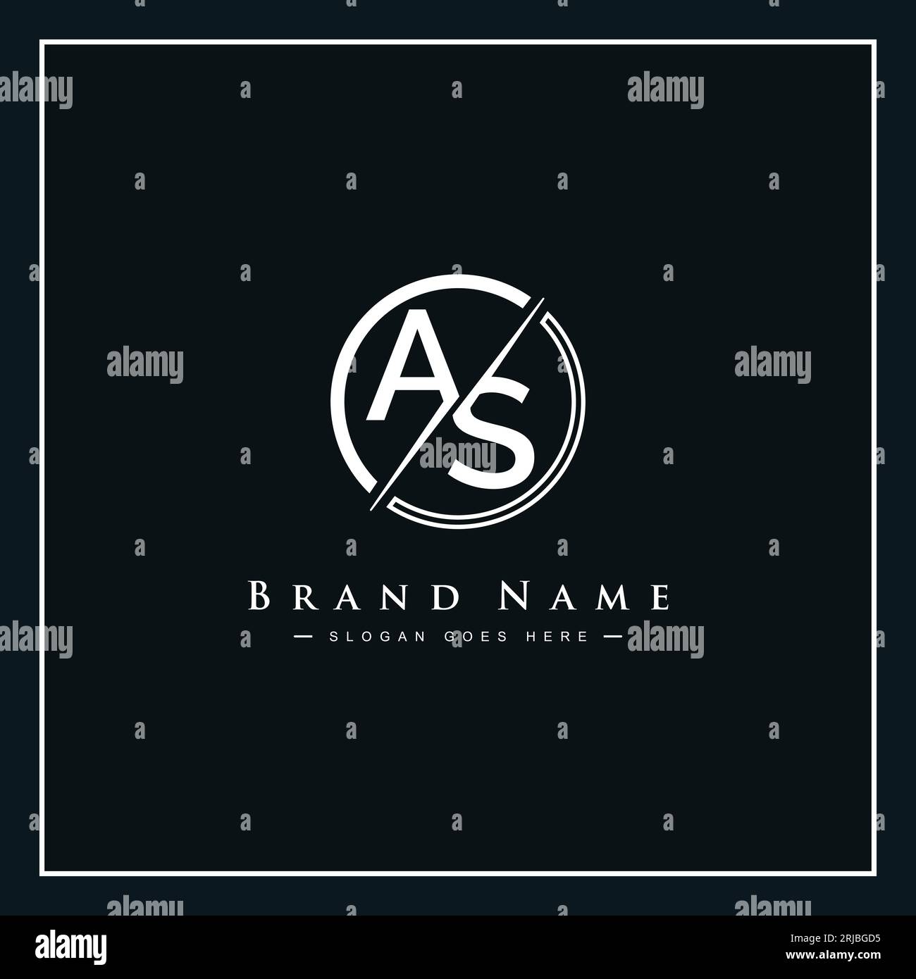 Vector Template for Initial Letter AS Logo - Elegant Monogram Logo for ...