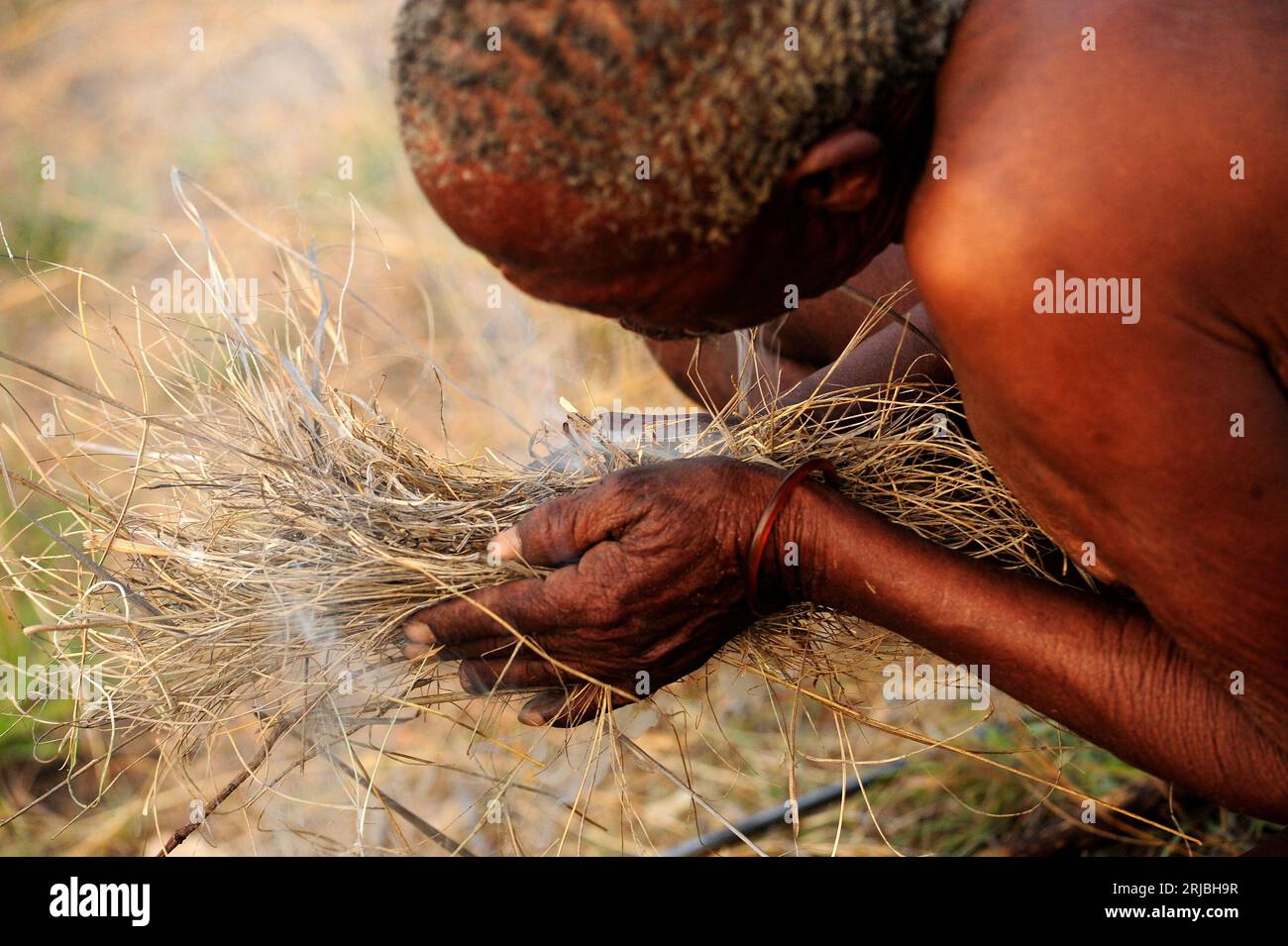 Bushman making fire hi-res stock photography and images - Alamy