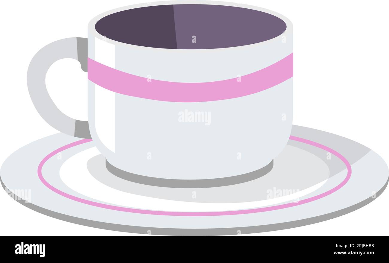 Porcelain cup plates Stock Vector Images - Alamy