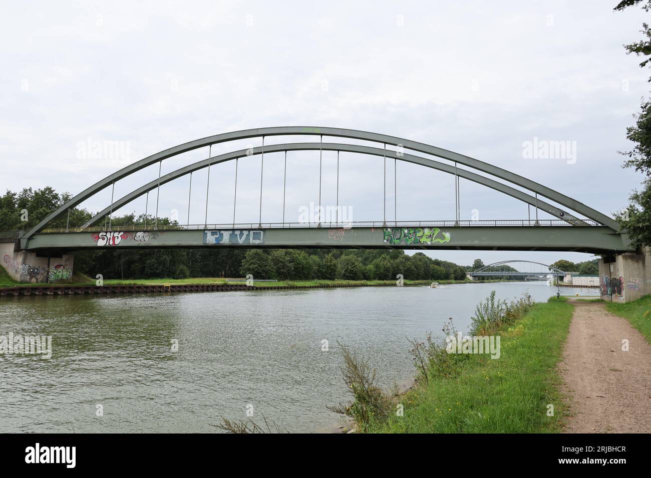 railroadbridge at Recke Stock Photo - Alamy