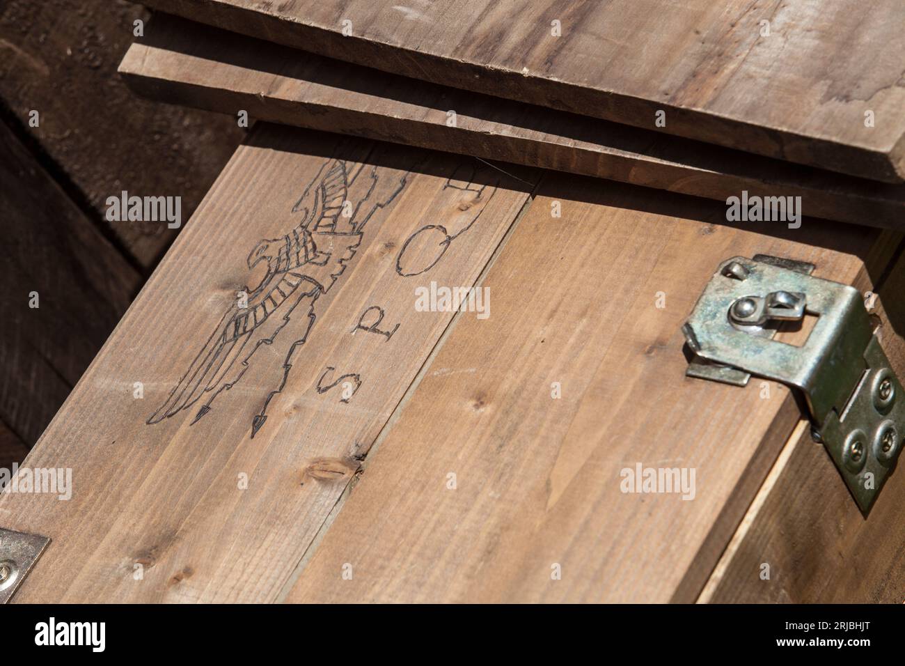 Camp wooden box for transport military supplies used by ancient roman ...