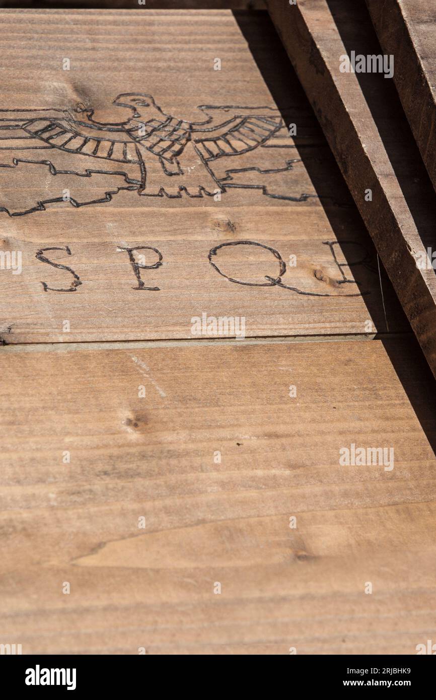 Camp wooden box for transport military supplies used by ancient roman ...