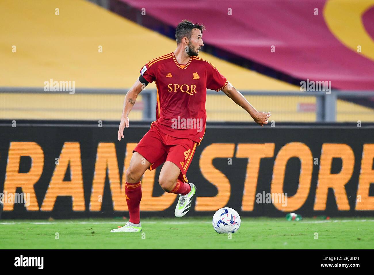 Bryan Cristante of As Roma in action during the Serie A match between ...