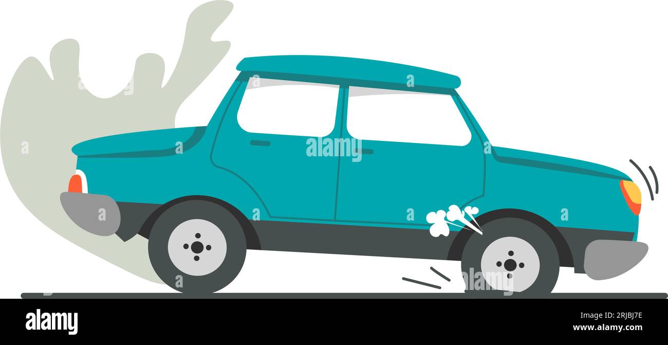 Car breakdown, smoke from vehicle, auto crash Stock Vector Image & Art ...