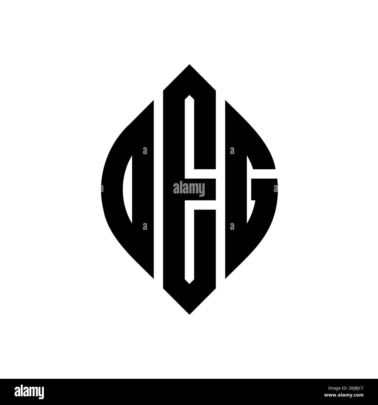 OEG circle letter logo design with circle and ellipse shape. OEG ...