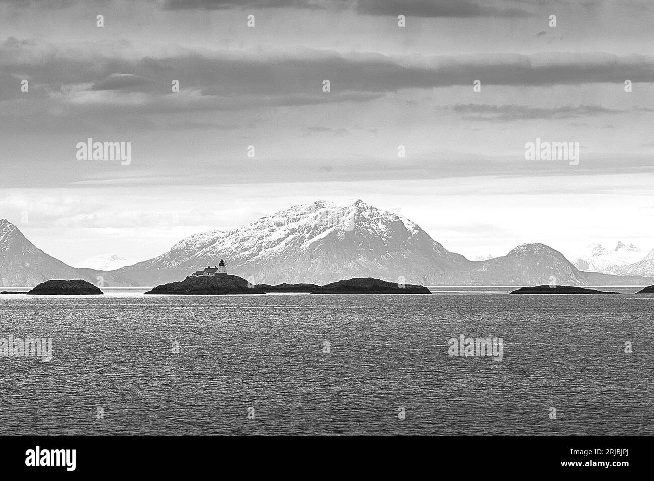 The Remote Small Norwegian Moholmen Lighthouse, Located In The ...