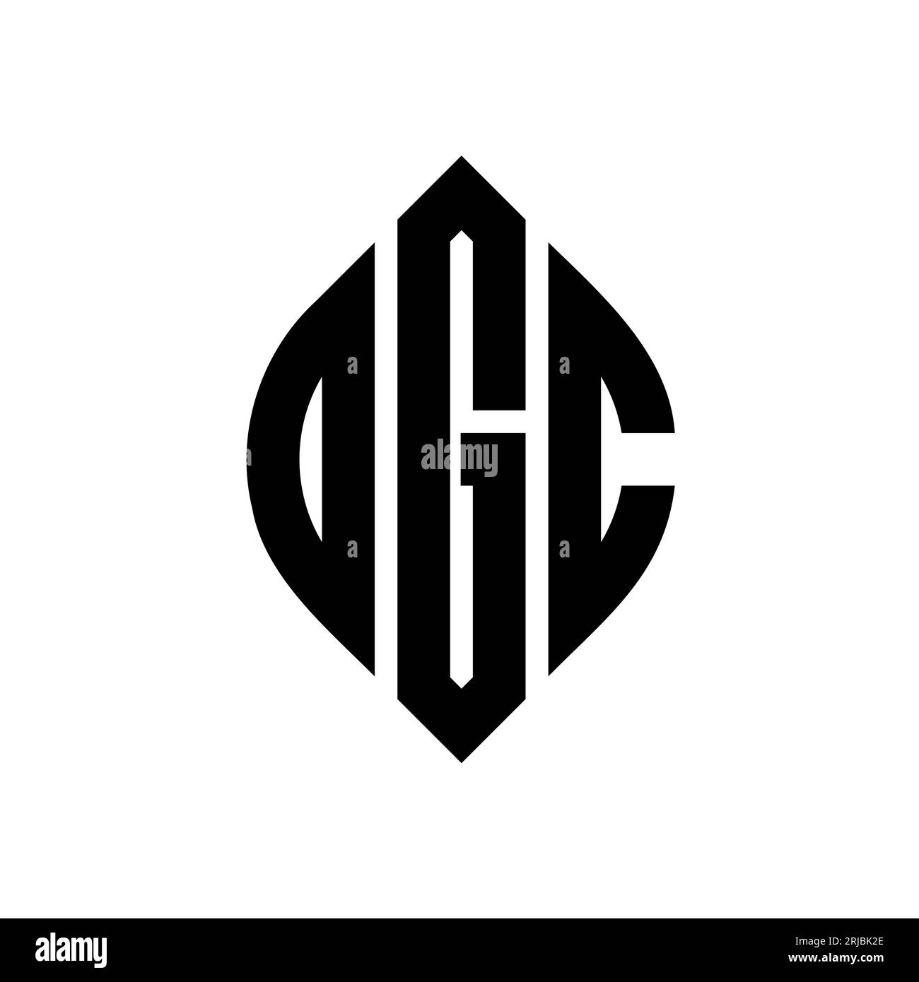 OGC circle letter logo design with circle and ellipse shape. OGC ...
