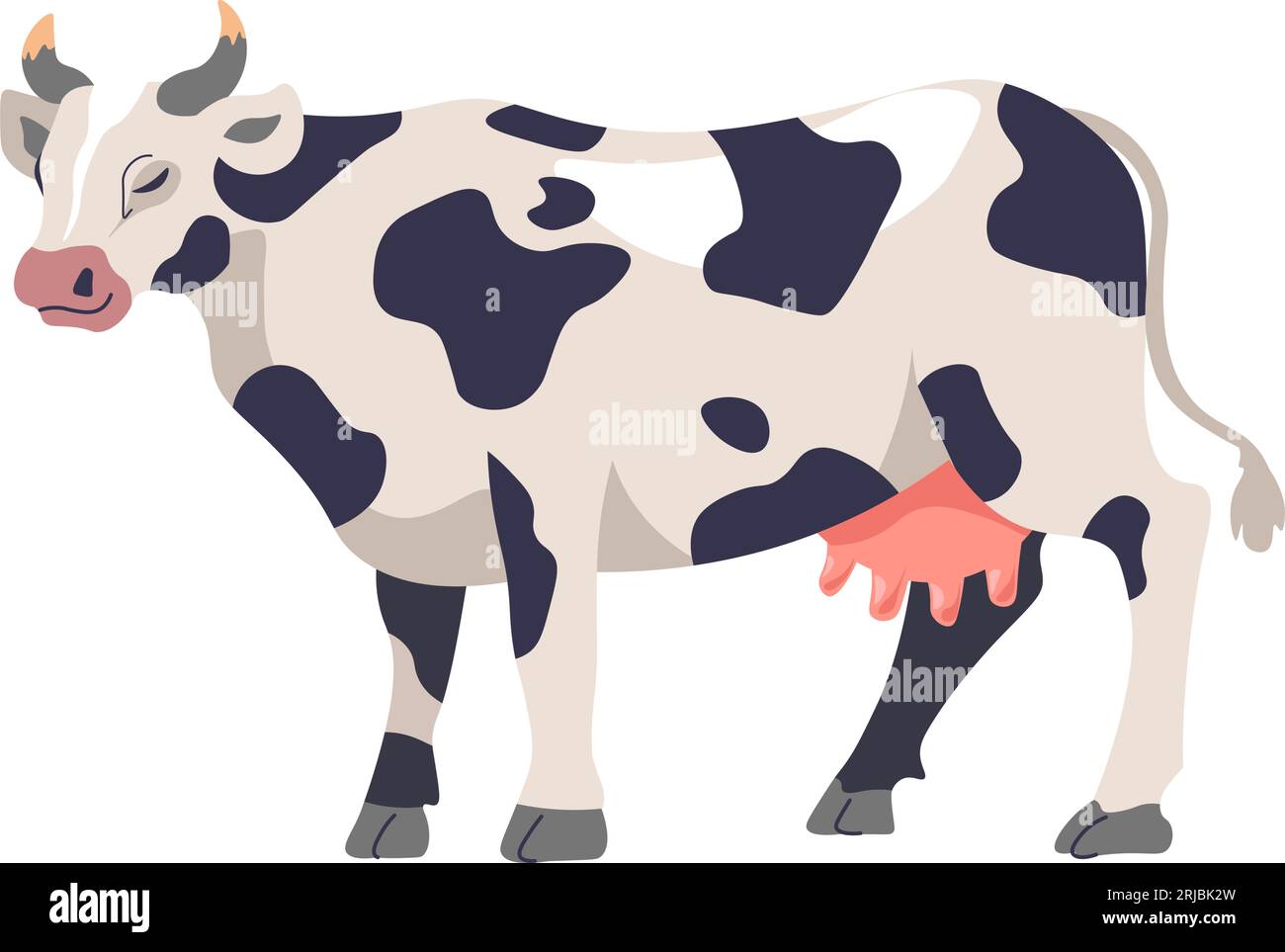 Cow cattle, farming and agriculture, breeding Stock Vector Image & Art ...