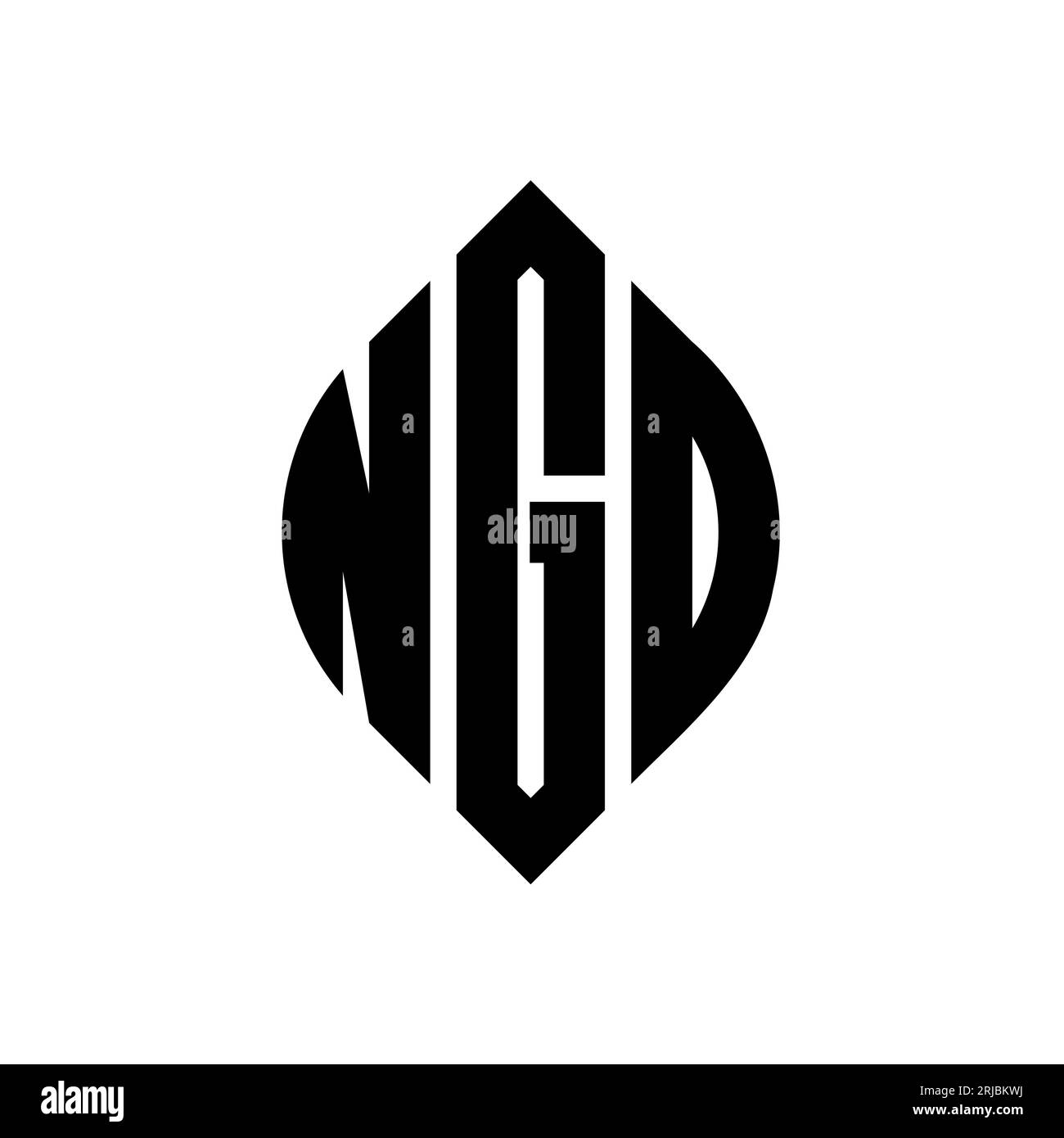 NGO circle letter logo design with circle and ellipse shape. NGO ...