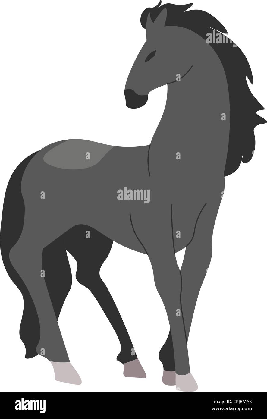 Horse mammal, equine animal breeding on farms Stock Vector Image & Art ...