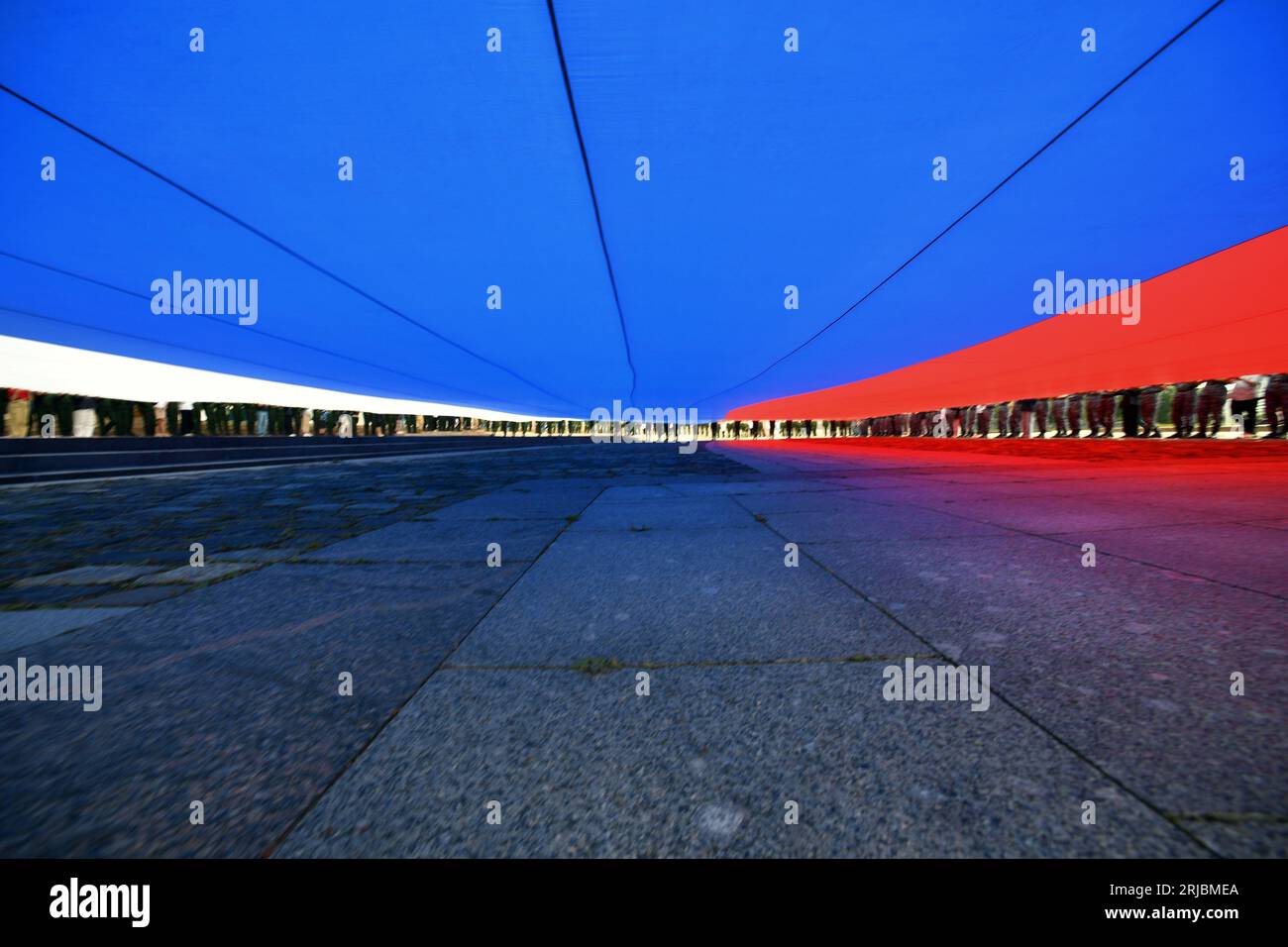 Moscow, Russia. 22nd Aug, 2023. Celebrating the Day of the State Flag ...