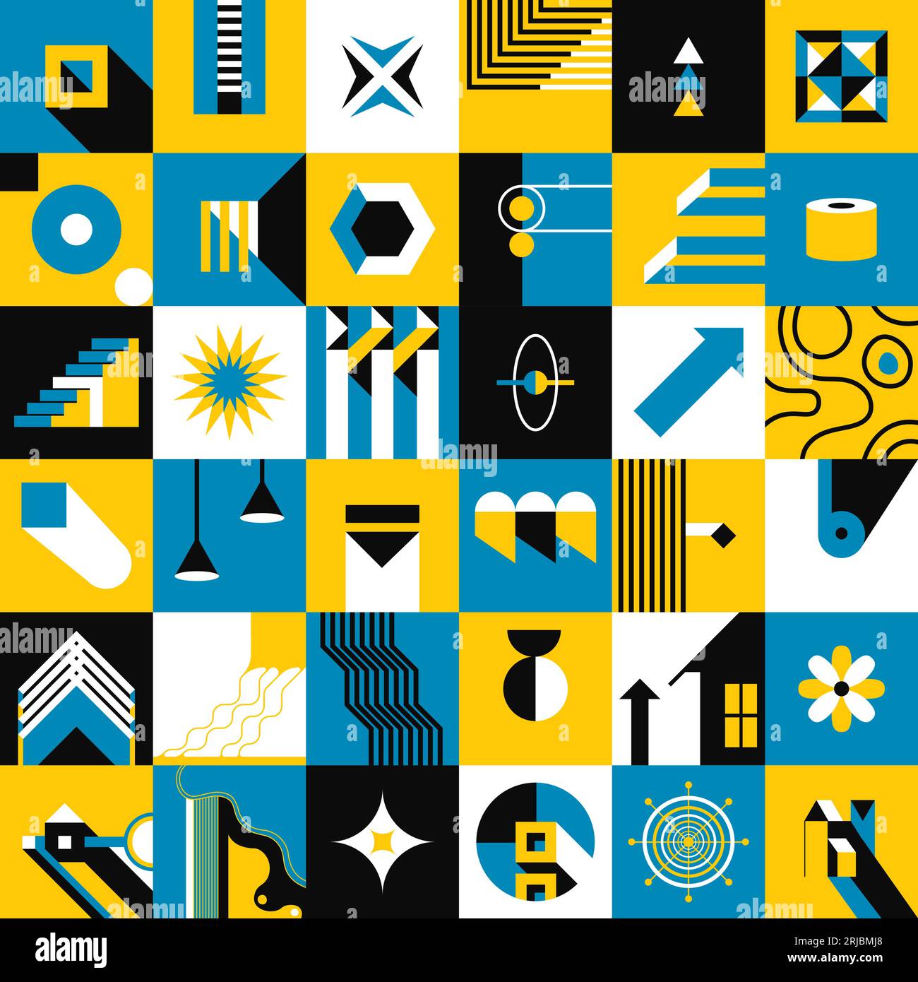 Abstract prints, squares and geometric shapes Stock Vector Image & Art ...