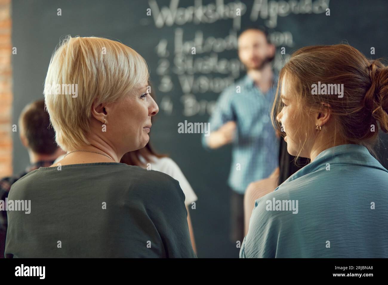 Business and entrepreneurship symposium. Speakers giving talk at ...