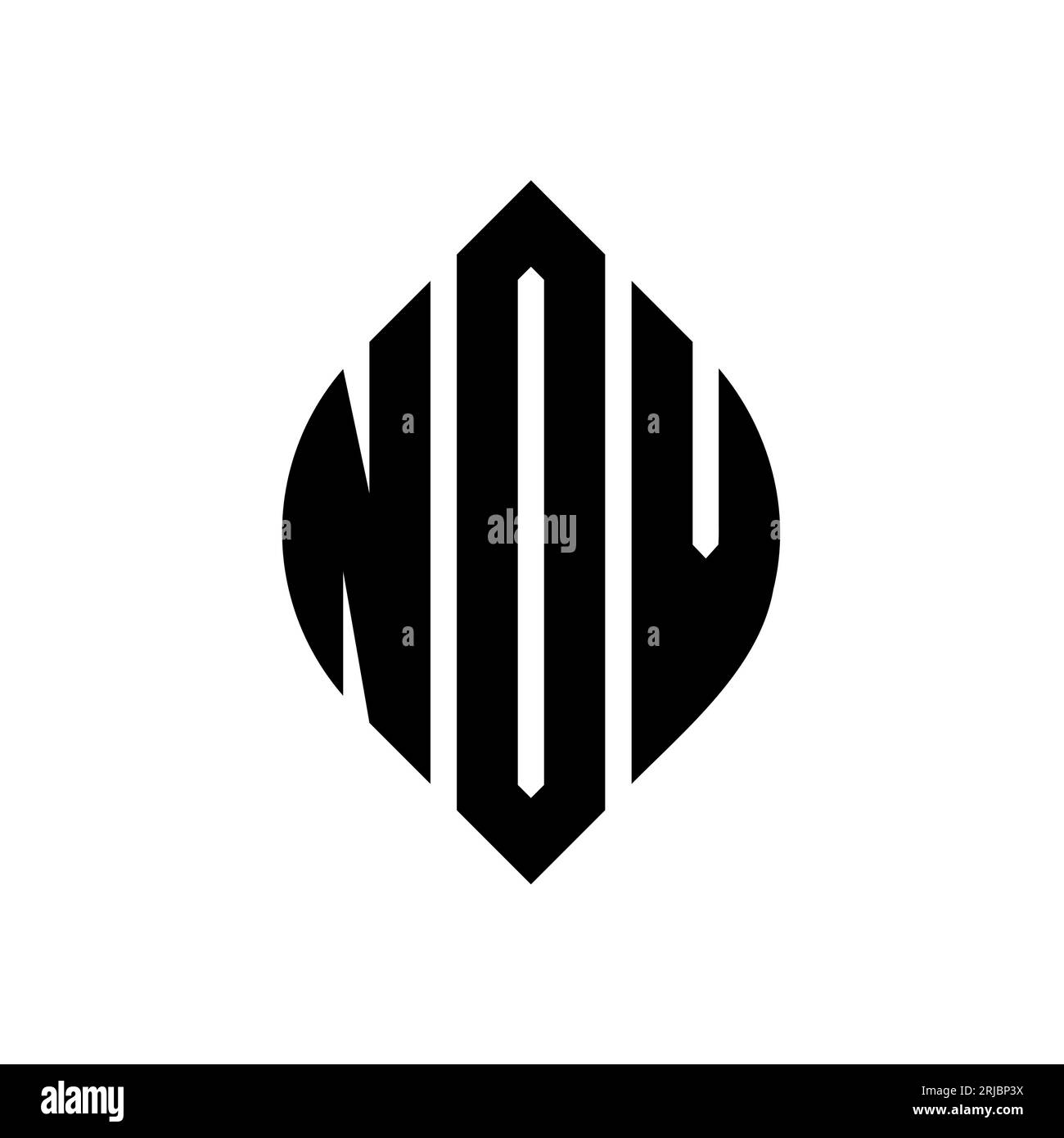 NDV circle letter logo design with circle and ellipse shape. NDV ...