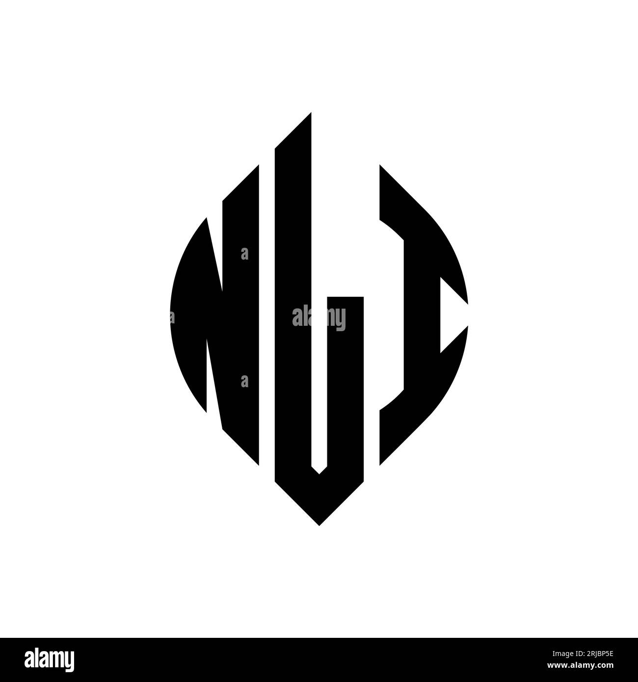 NLI circle letter logo design with circle and ellipse shape. NLI ellipse letters with ...
