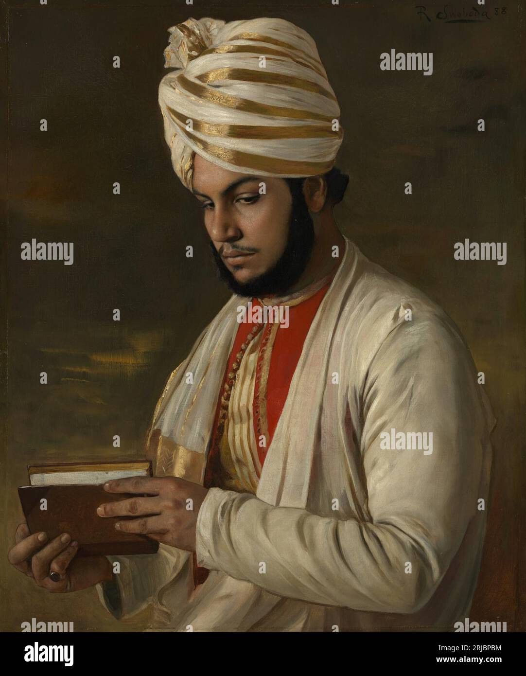The Munshi Abdul Karim (1863-1909) 1888 by Rudolf Swoboda Stock Photo ...