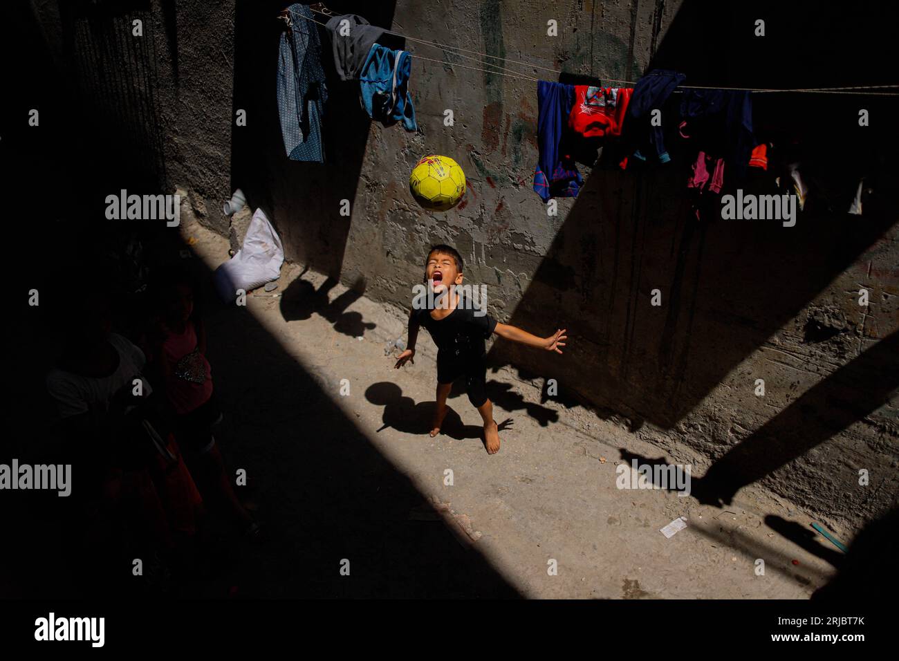 Gaza City, Palestine. 22nd Aug, 2023. Palestinian children play ...