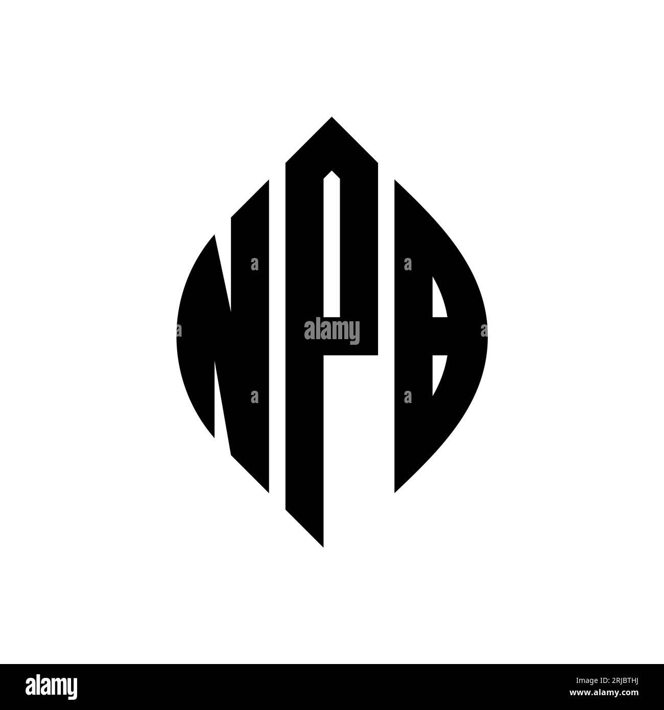 NPB circle letter logo design with circle and ellipse shape. NPB ...