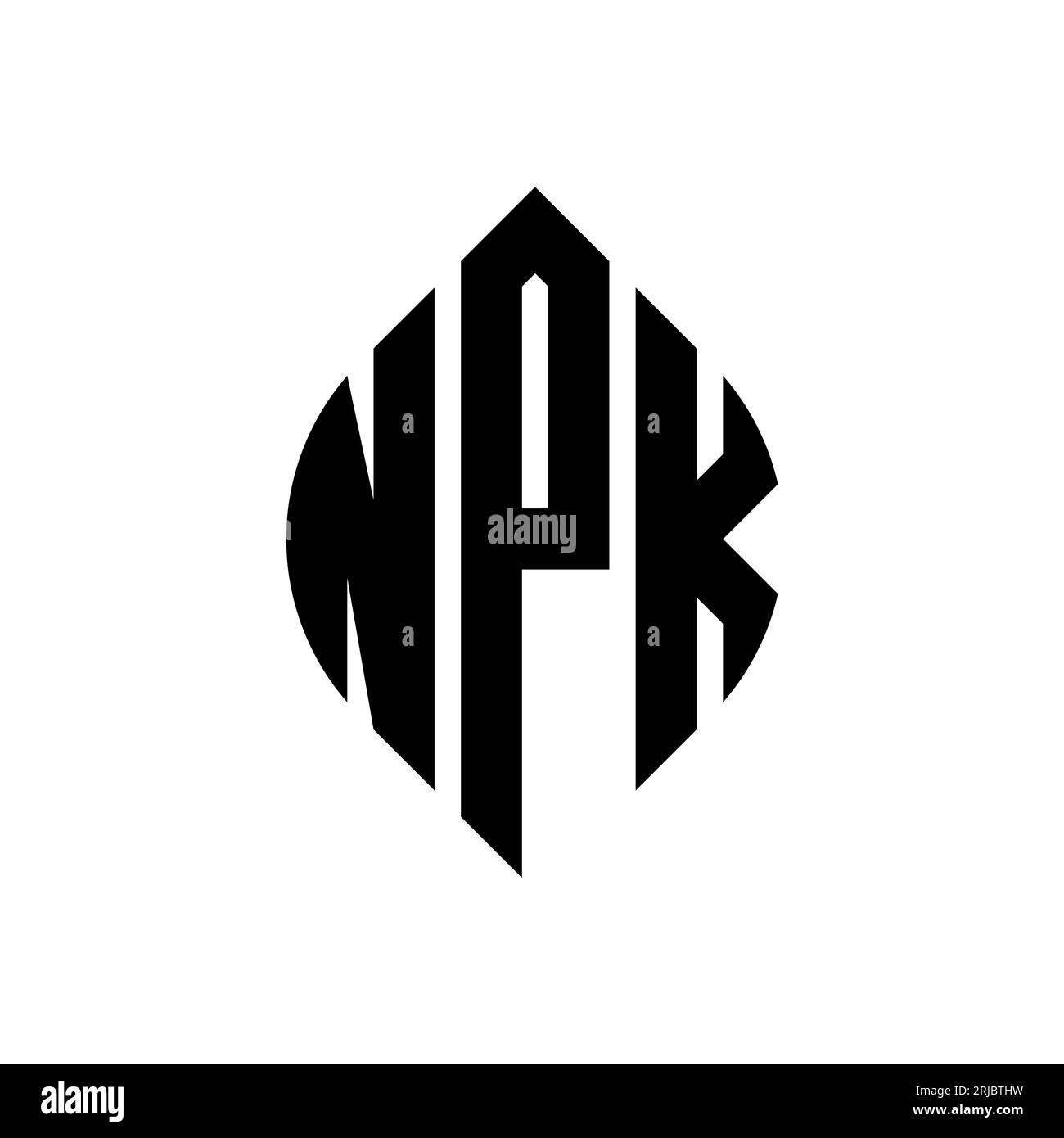 NPK circle letter logo design with circle and ellipse shape. NPK ...