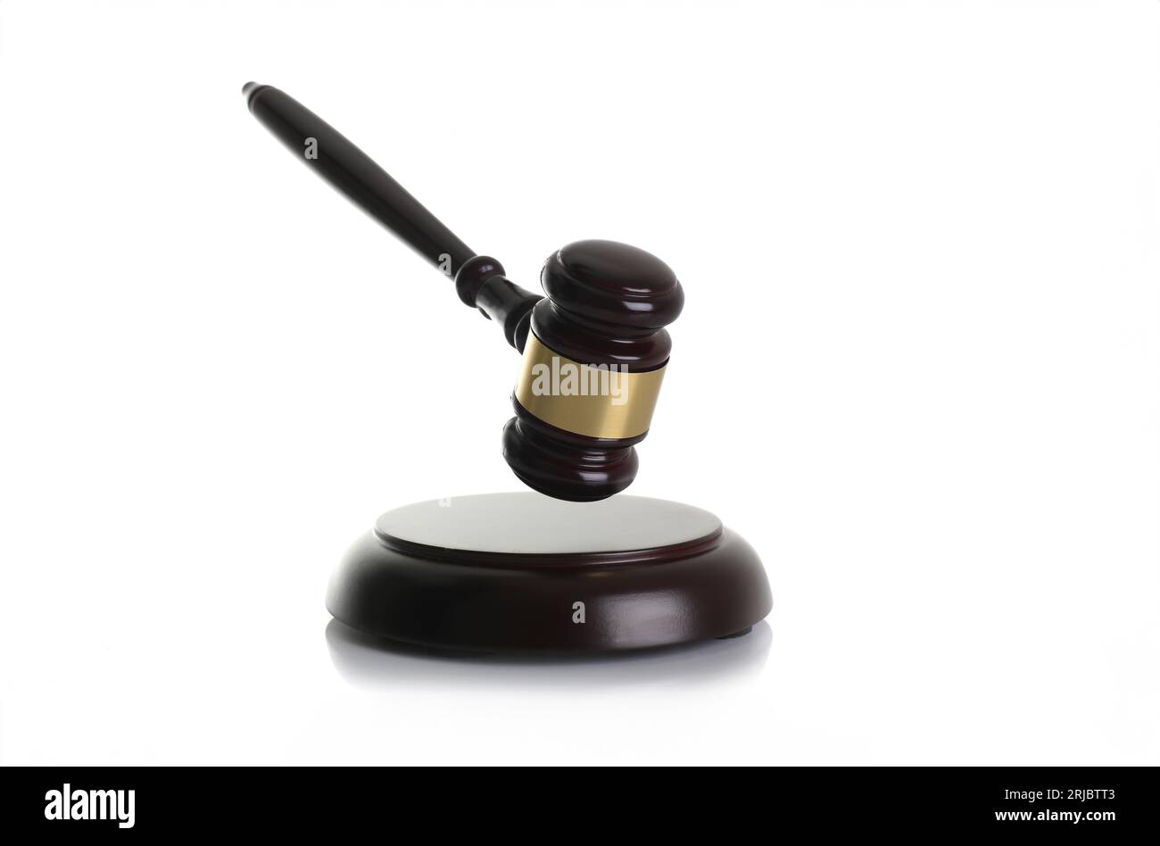 Judge hammer with stand isolated white background Stock Photo - Alamy