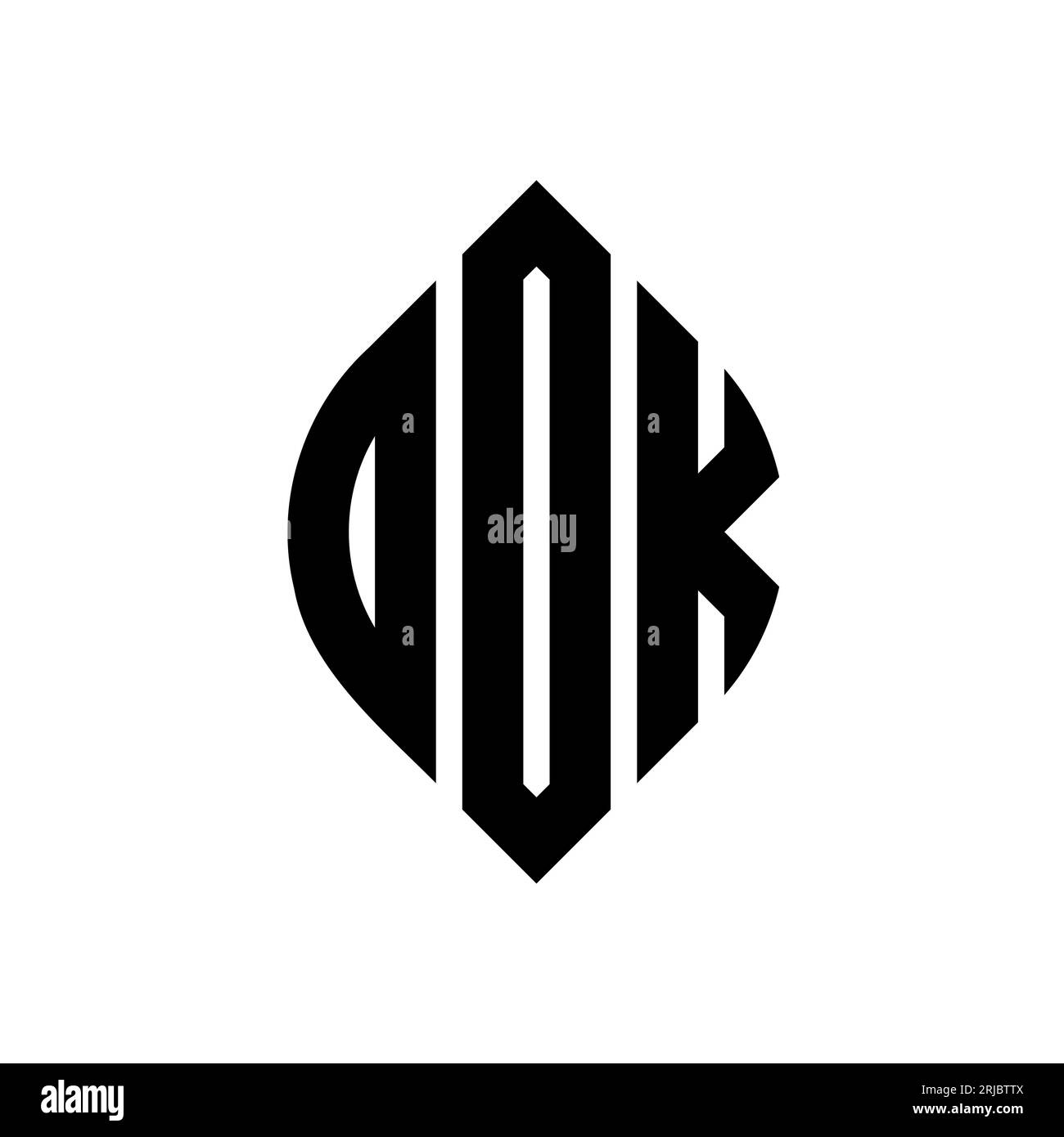ODK circle letter logo design with circle and ellipse shape. ODK ...