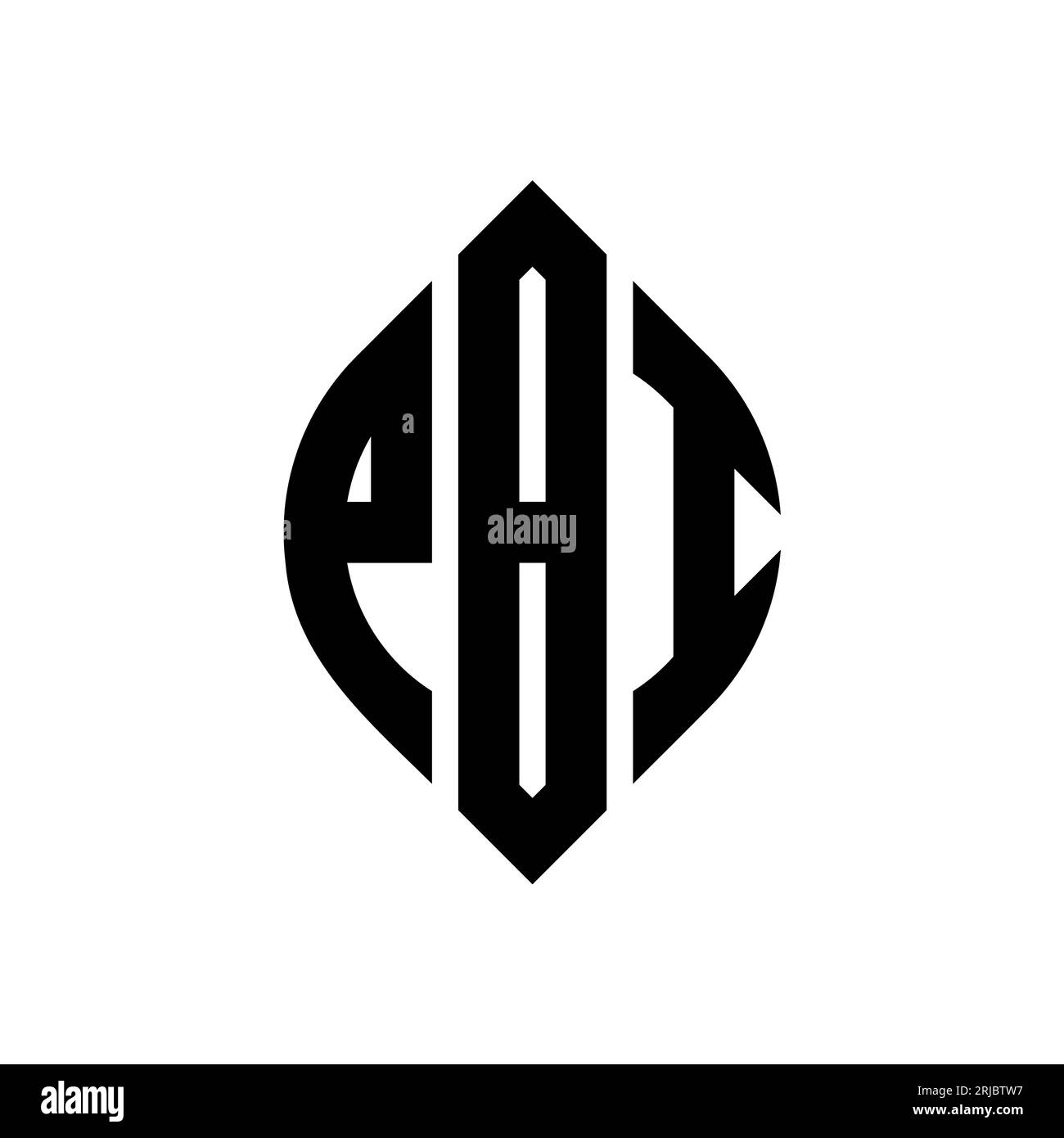 PBI circle letter logo design with circle and ellipse shape. PBI ...