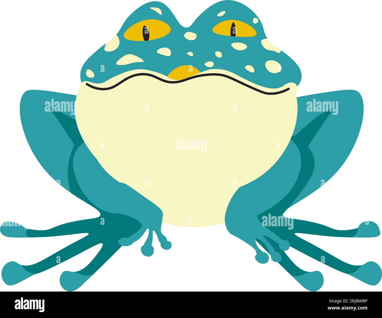 Toad amphibian animal, nature and wilderness frogs Stock Vector Image ...